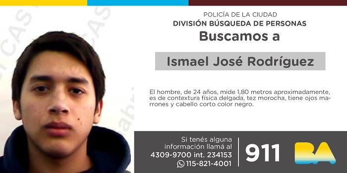 La Policía de la Ciudad solicita colaboración en la búsqueda de Ismael ...
